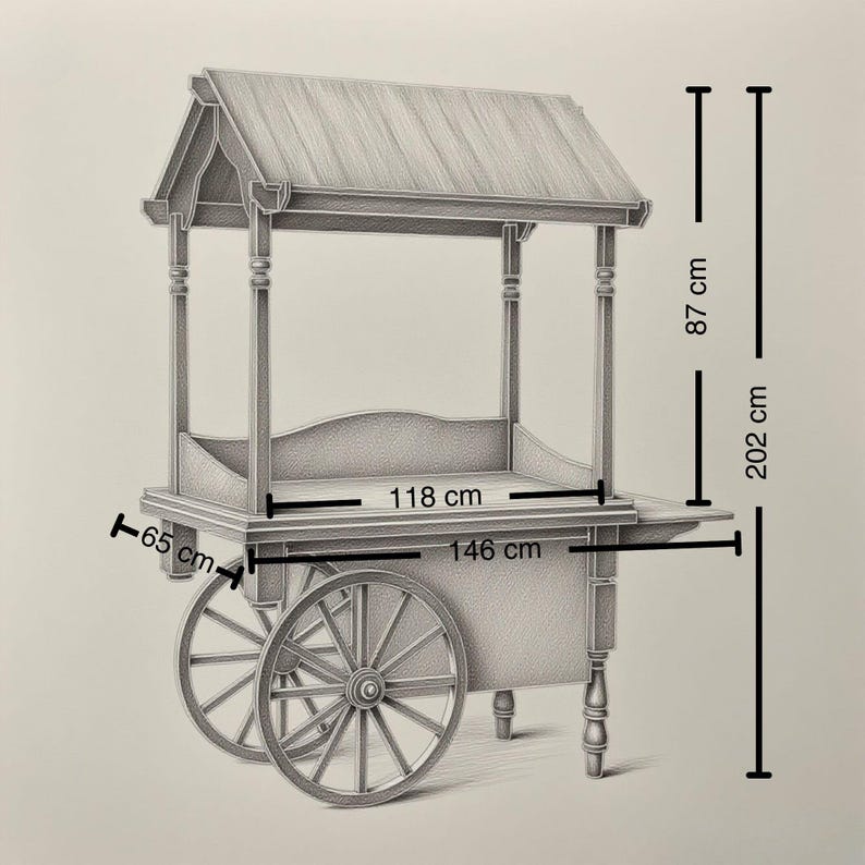 Candy Cart DIY Plan PDF | İce Cream Cart | Dessert Cart | Wedding Sweet ...