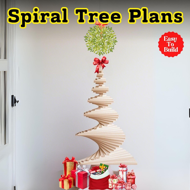 Spiral Wooden Christmas Tree Plans | DIY Spiral Christmas Tree, One ...