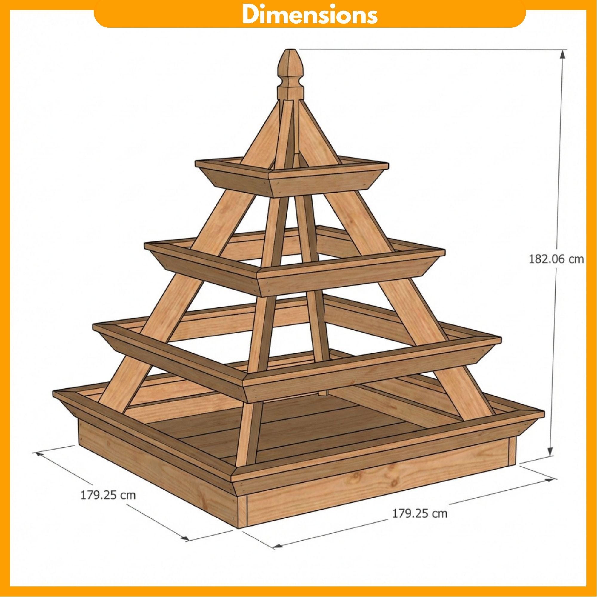 DIY Pyramid Strawberry Planter Plans | Wooden Strawberry Tower PDF | 4 ...