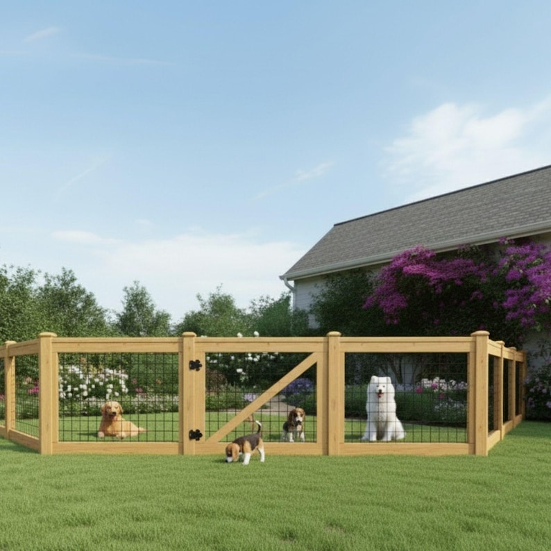 DIY Modern Wood & Metal Garden Fence Plan (PDF Download) - Etsy