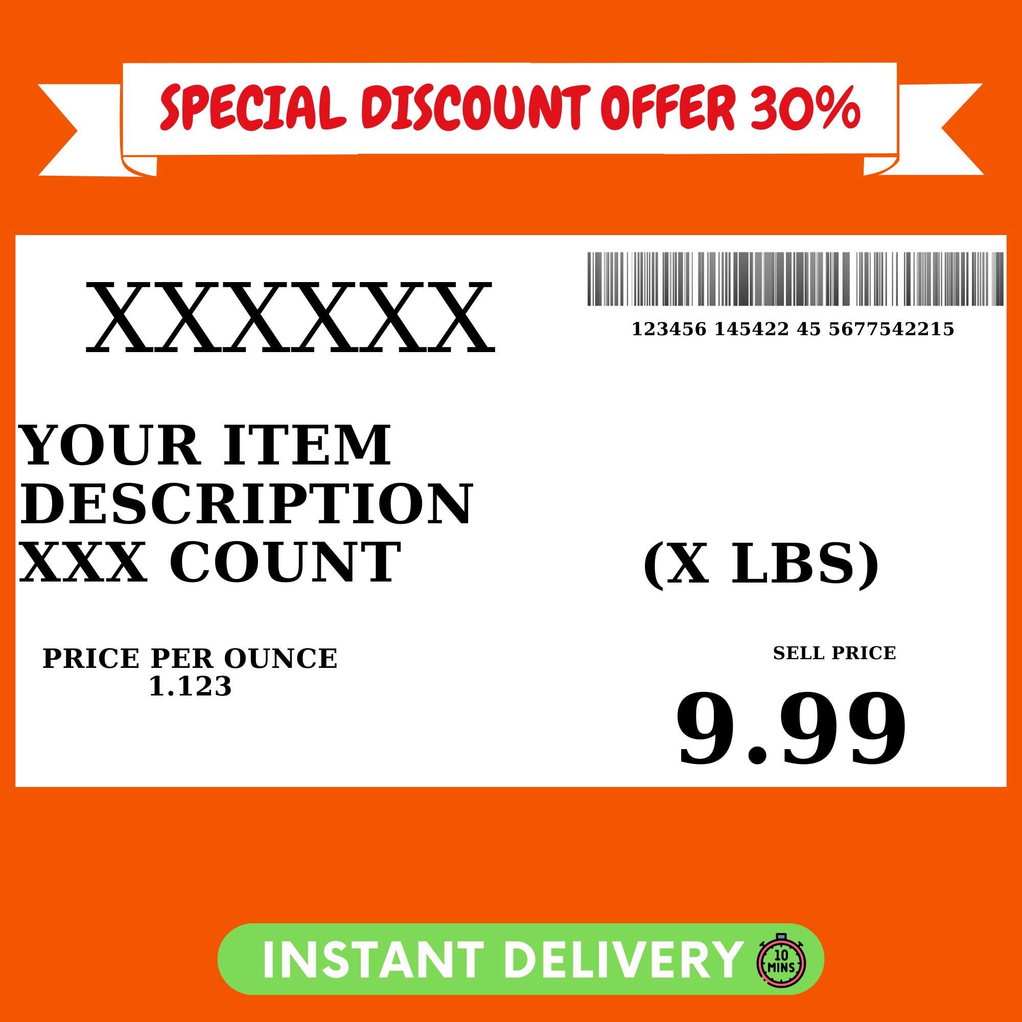 Customizable Costco Party Price Sign Canva Template - Etsy