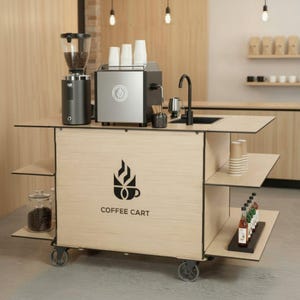 DIY Coffee Bar Cart | Custom Food Cart Plan PDF | Wedding Cart ...