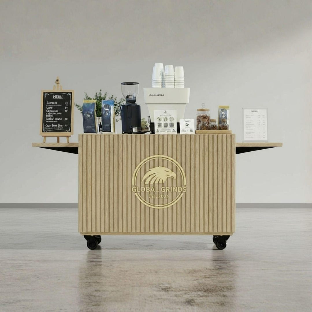 Mobile Coffee Cart DIY Plans | Collapsible Barista Station (PDF ...