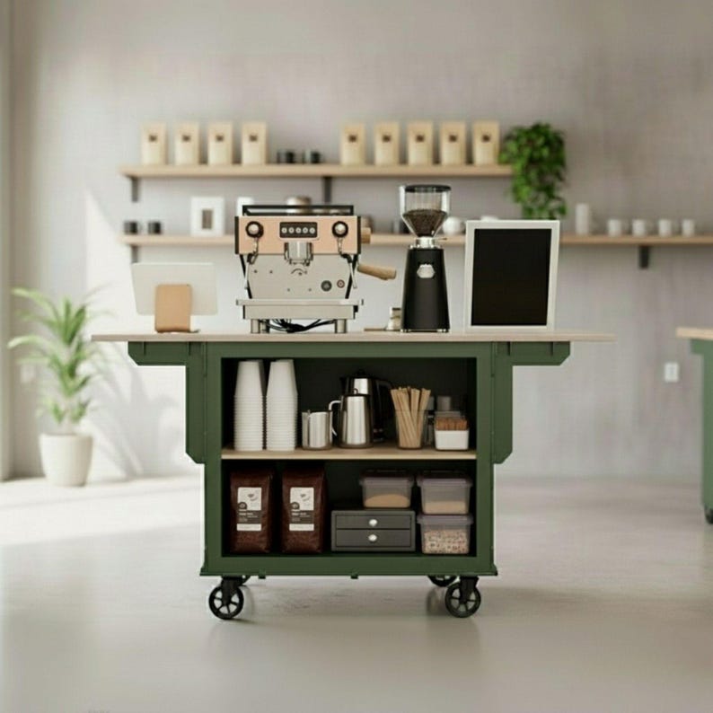 DIY Collapsible Coffee Cart Plans: Mobile Bar Blueprint (PDF Pattern ...