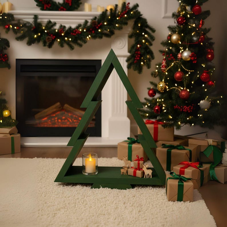 Wooden Christmas Tree Shelf Plans: Easy DIY Build (PDF Pattern) - Etsy