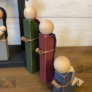 Nativity Simplistic Jesus Mary Joseph Wisemen Shepherds Sheep Angel ...