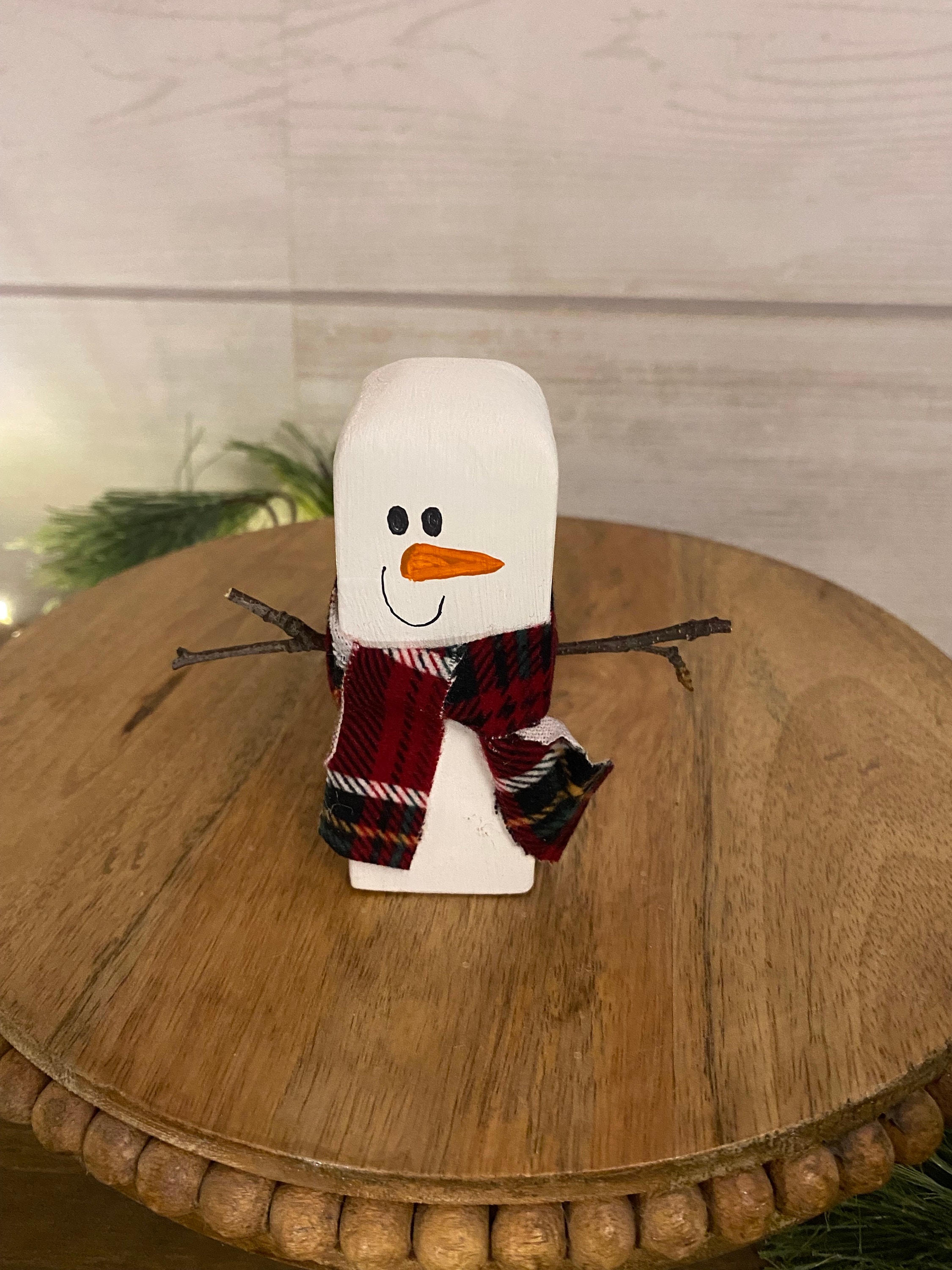 Wooden Snowmen Block Snowman Stack Taller Snowman Stick and Peewee ...