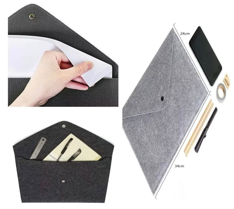 Felt File Folder Office Home School Stationery Storage - Etsy