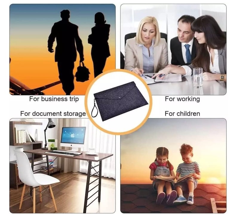 Felt File Folder Office Home School Stationery Storage - Etsy