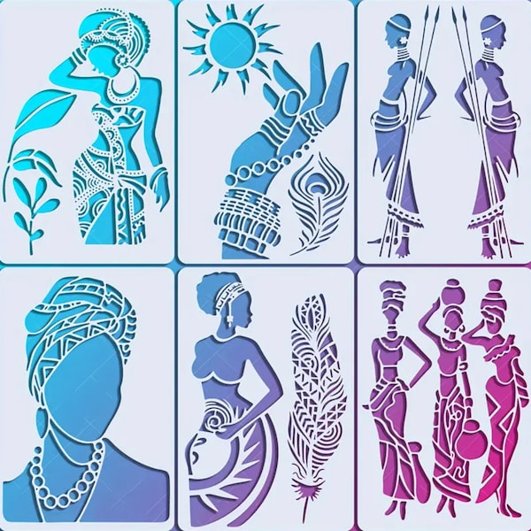 African Stencil - Etsy