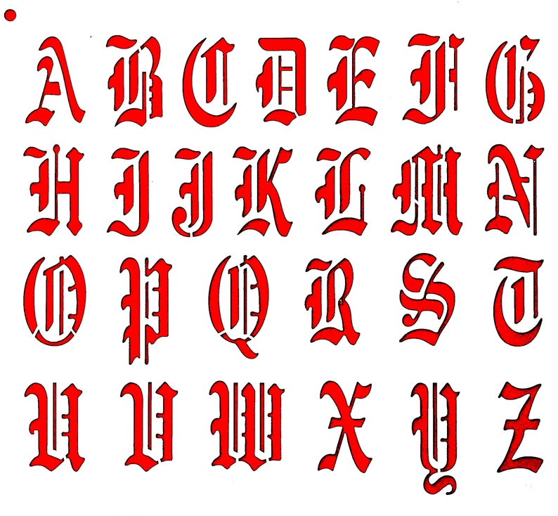 Stencil 2 Educational Templates Alphabet Letter Numbers Symbols Signs ...