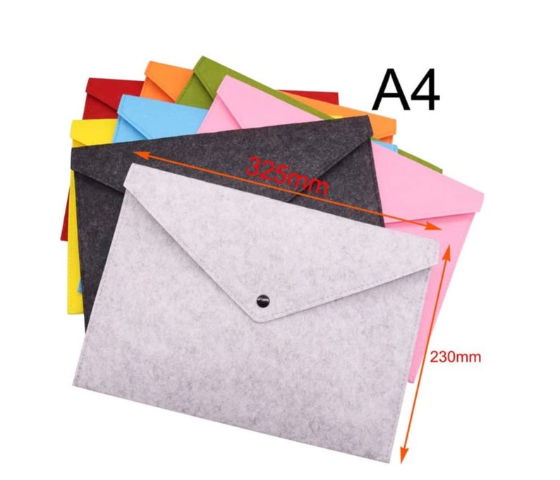 Felt File Folder Office Home School Stationery Storage, Document Bag ...
