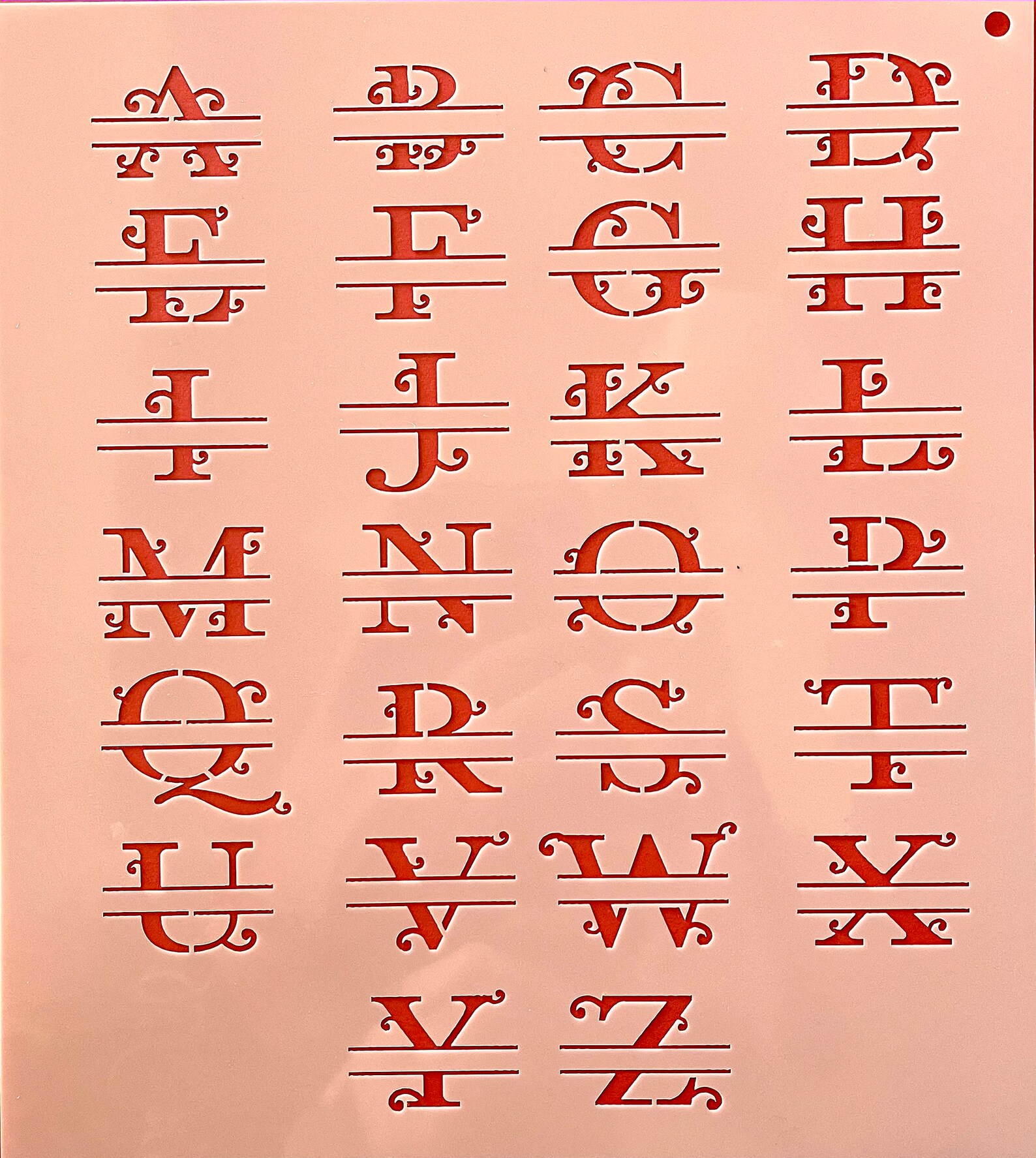 Educational Stencil Templates. Alphabet Letter Numbers Symbols & Signs ...