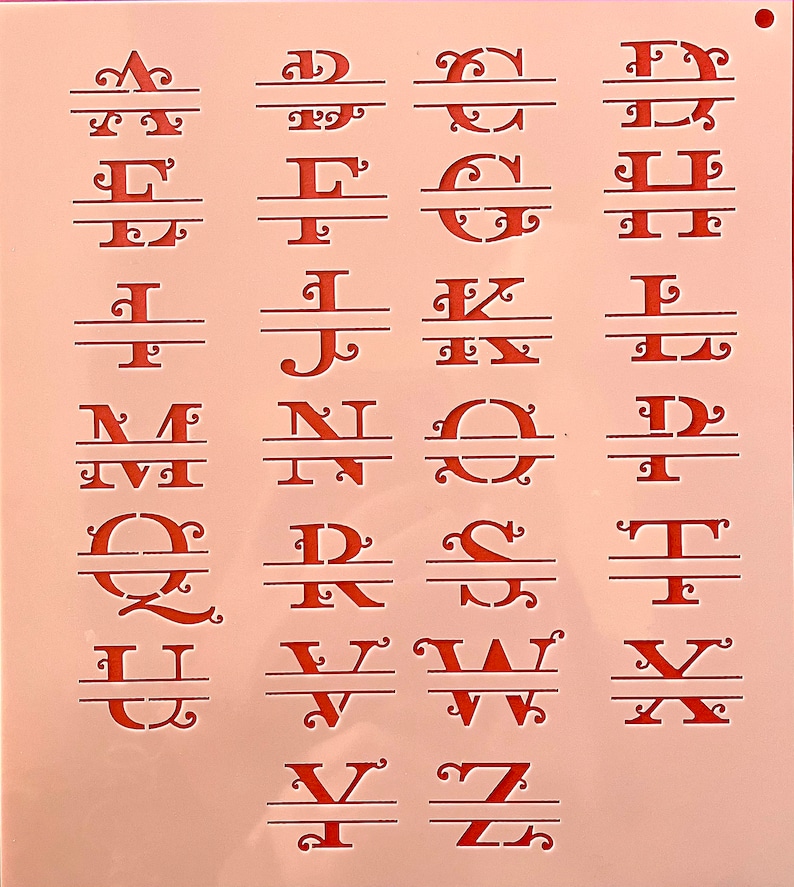 Educational Stencil Templates. Alphabet Letter Numbers Symbols & Signs ...