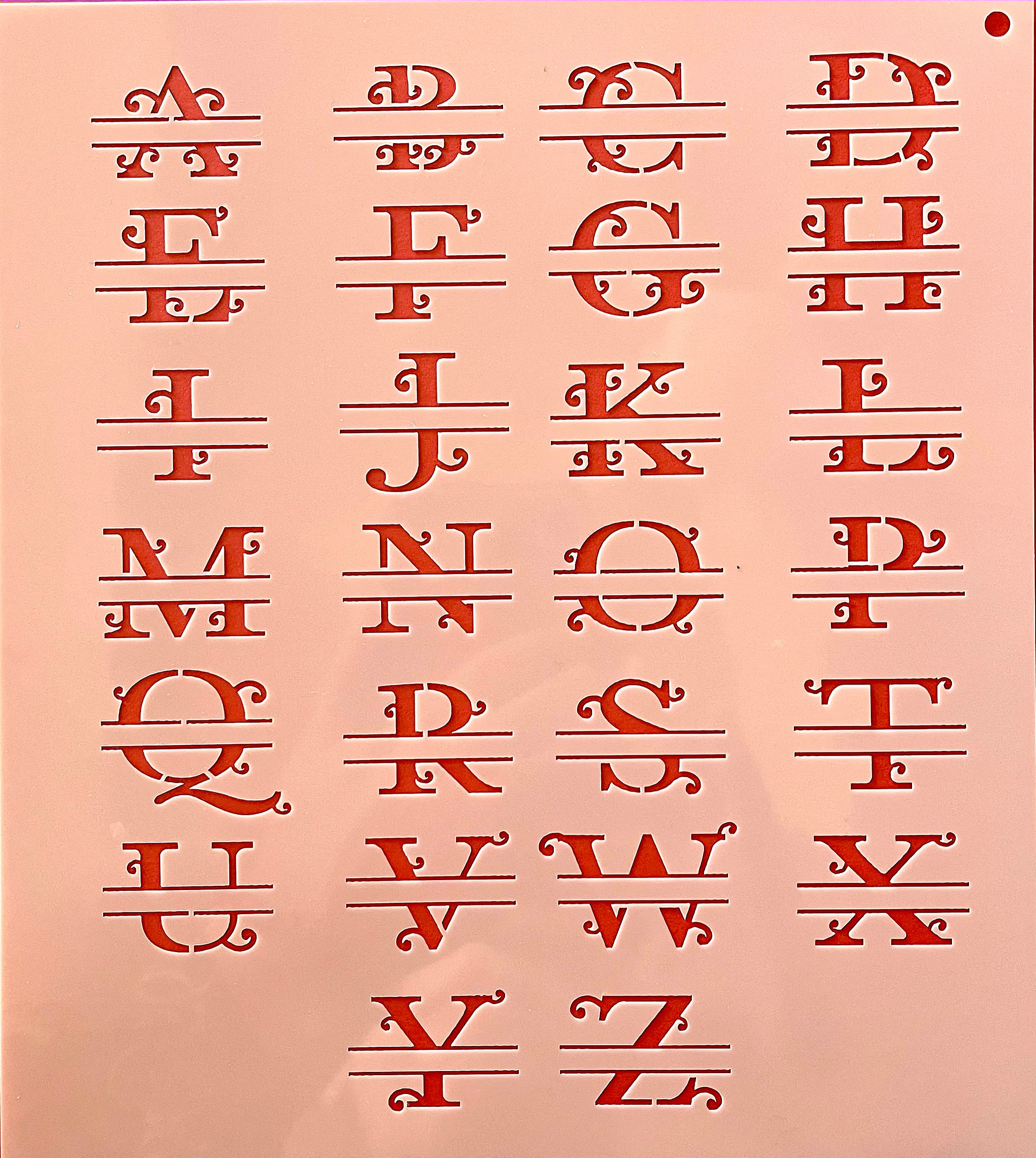 Educational Stencil Templates. Alphabet Letter Numbers Symbols & Signs ...