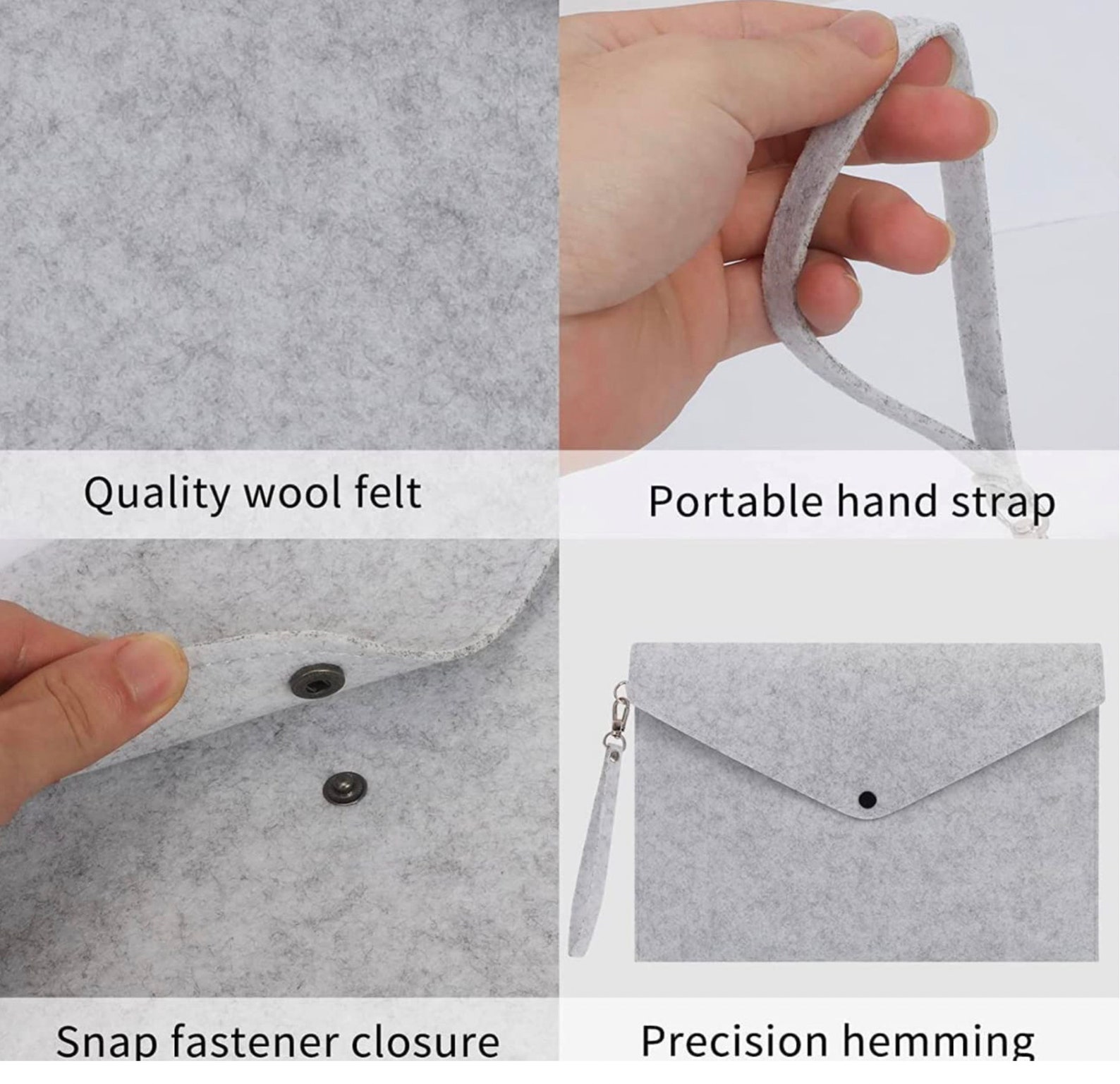 Felt File Folder Office Home School Stationery Storage, Document Bag ...