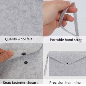 Felt File Folder Office Home School Stationery Storage, Document Bag ...