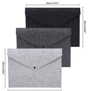 Felt File Folder Office Home School Stationery Storage, Document Bag ...