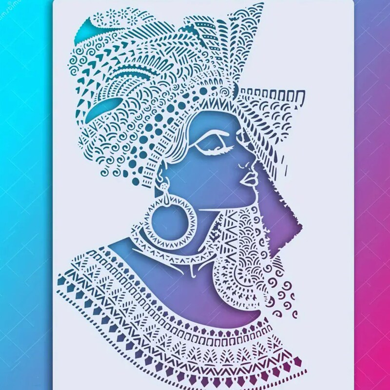 African Stencil - Etsy