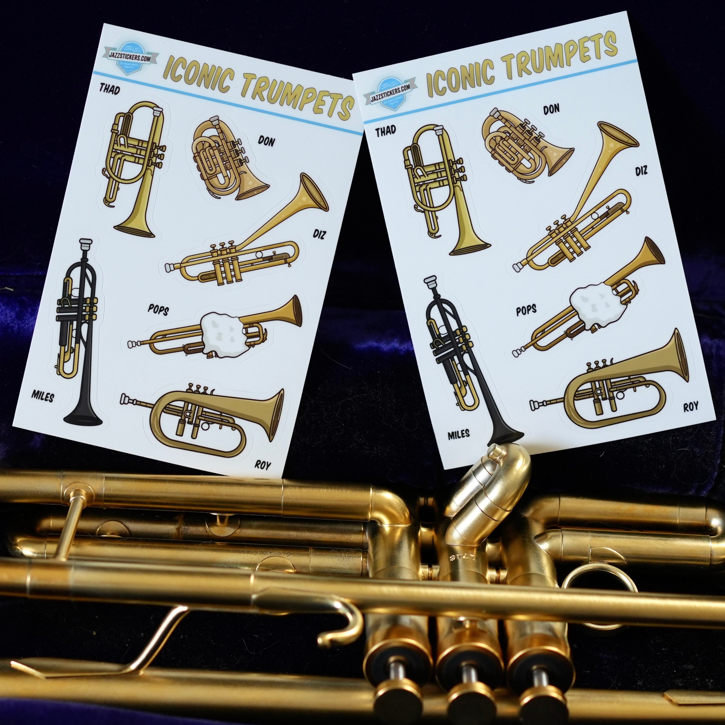 Iconic Trumpets 4" X 6" Sticker Sheet - Etsy