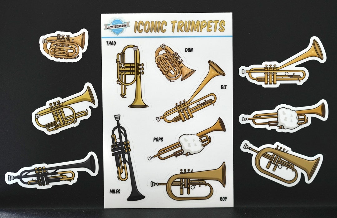 Iconic Trumpets 4" X 6" Sticker Sheet - Etsy