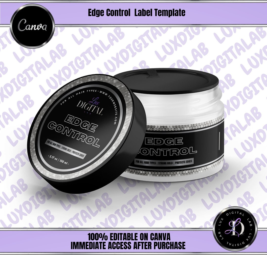 Diamond Edge Control Label Template - Etsy