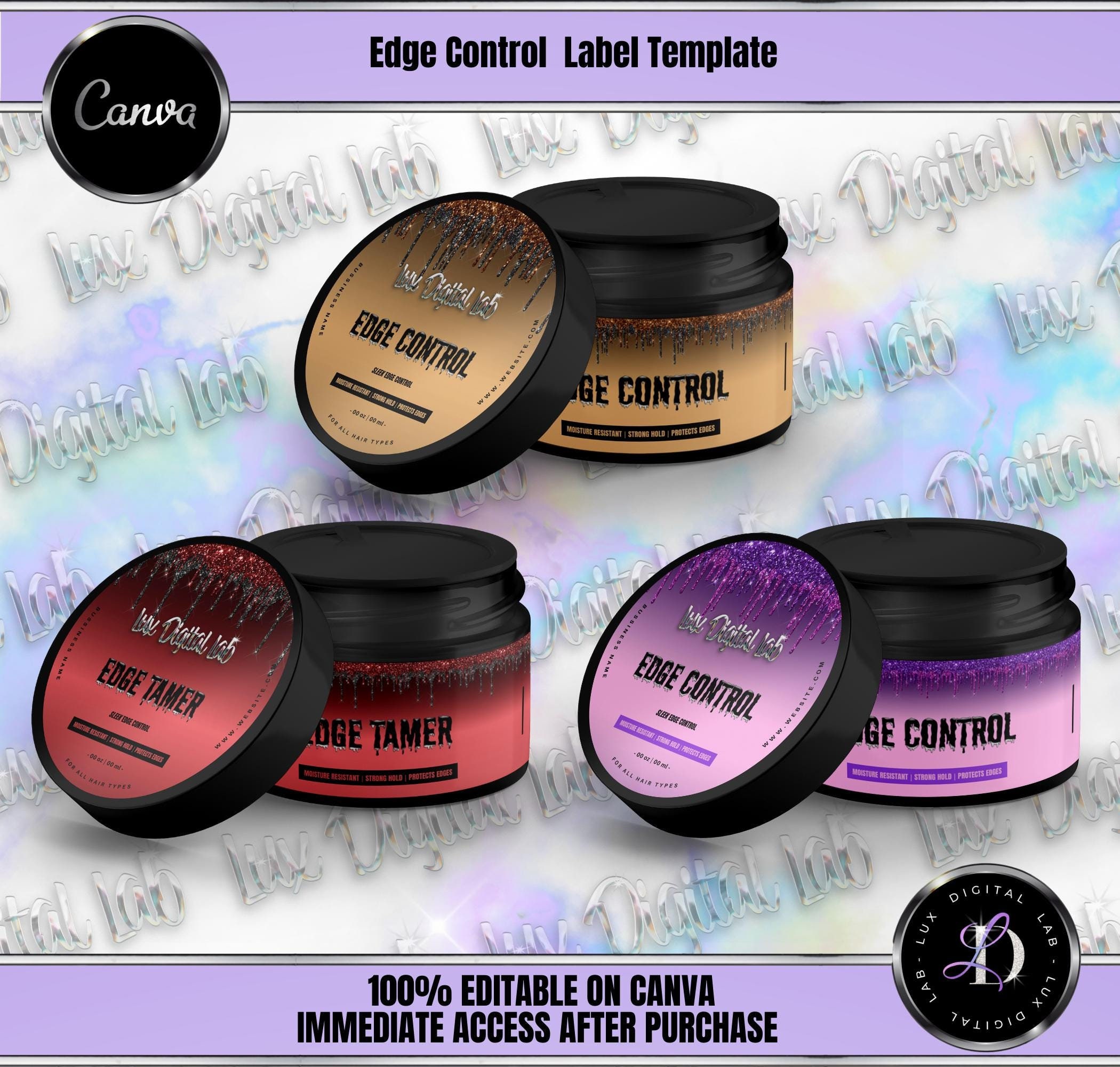 Double Drip Edge Control Label Template - Etsy
