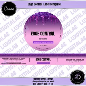Double Drip Edge Control Label Template - Etsy