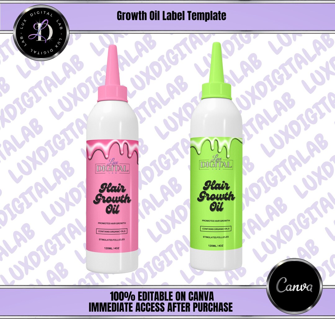 Gooey Drip 1oz 2oz 4oz Growth Oil Label Templates - Etsy