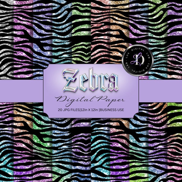 Zebra Digital Paper - Etsy