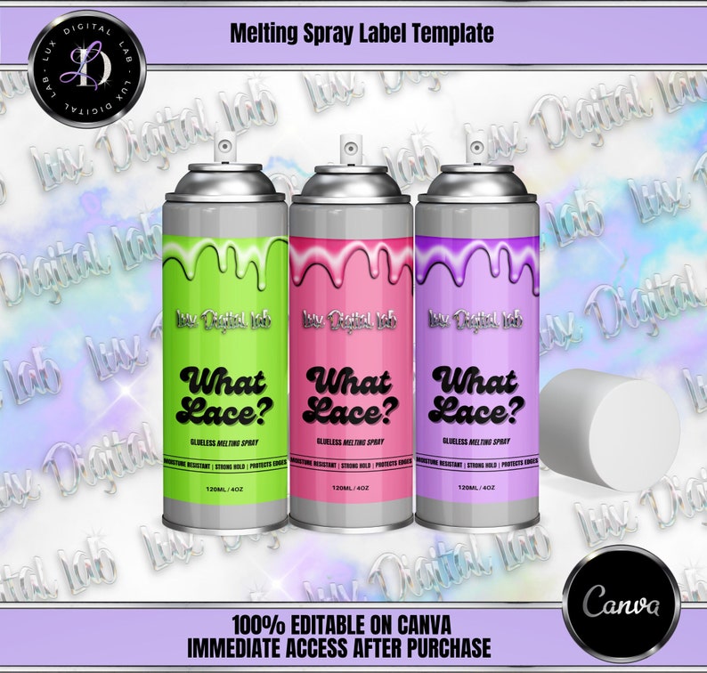 Gooey Drip Melting Spray Label Template - Etsy