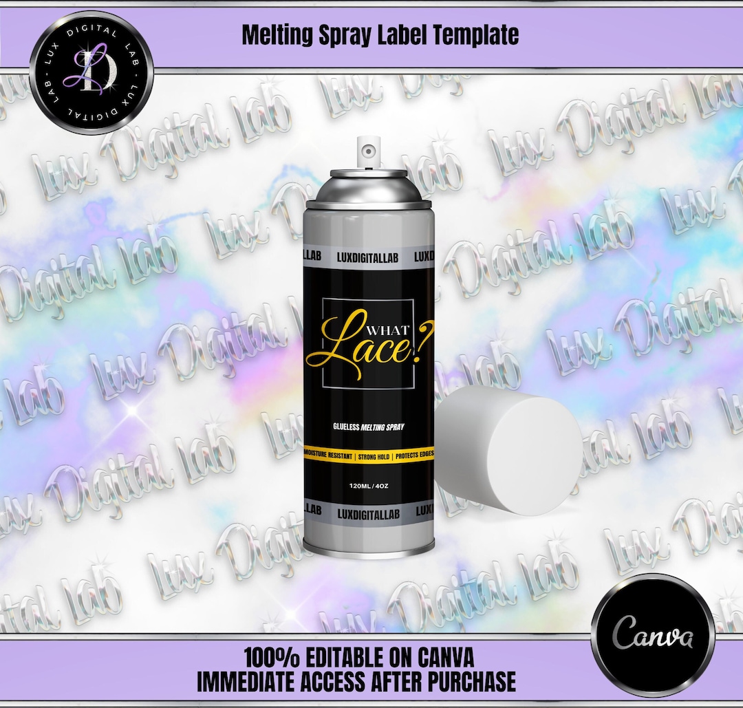 Silver Accents Melting Spray Label Template - Etsy