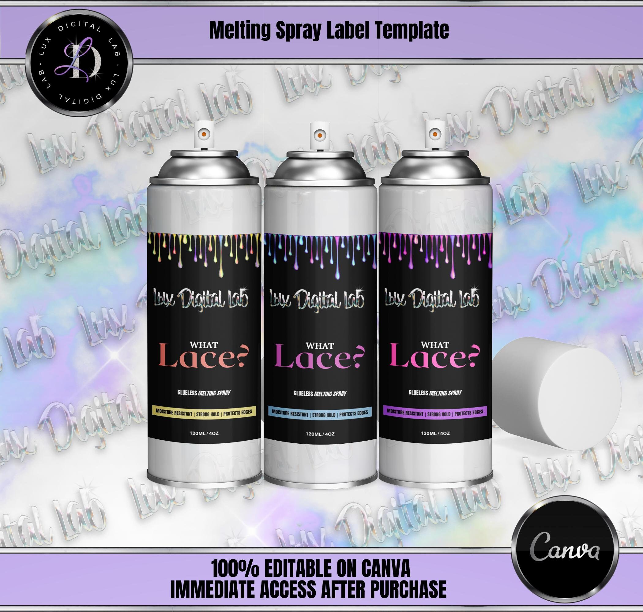 Drip Melting Spray Editable Label Template - Etsy
