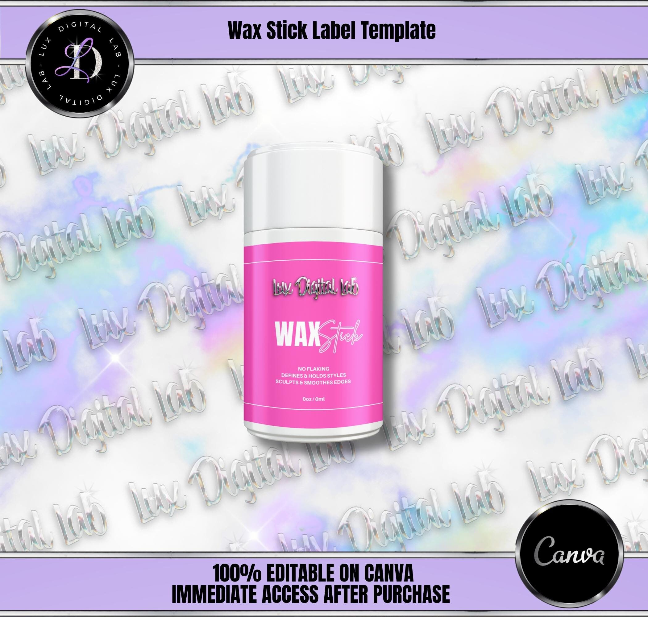 Editable PINK Wax Stick Label Template - Etsy