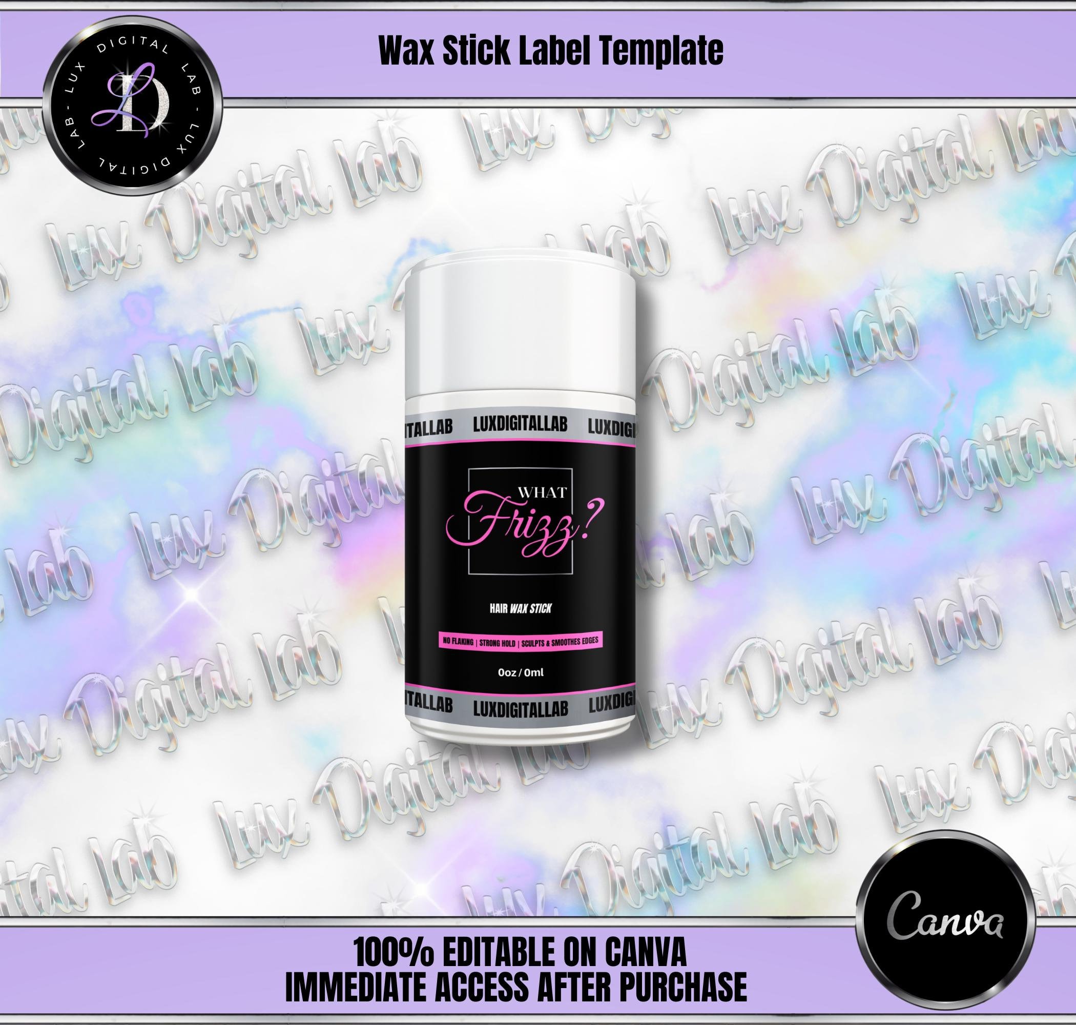Silver Editable Wax Stick Label Template - Etsy