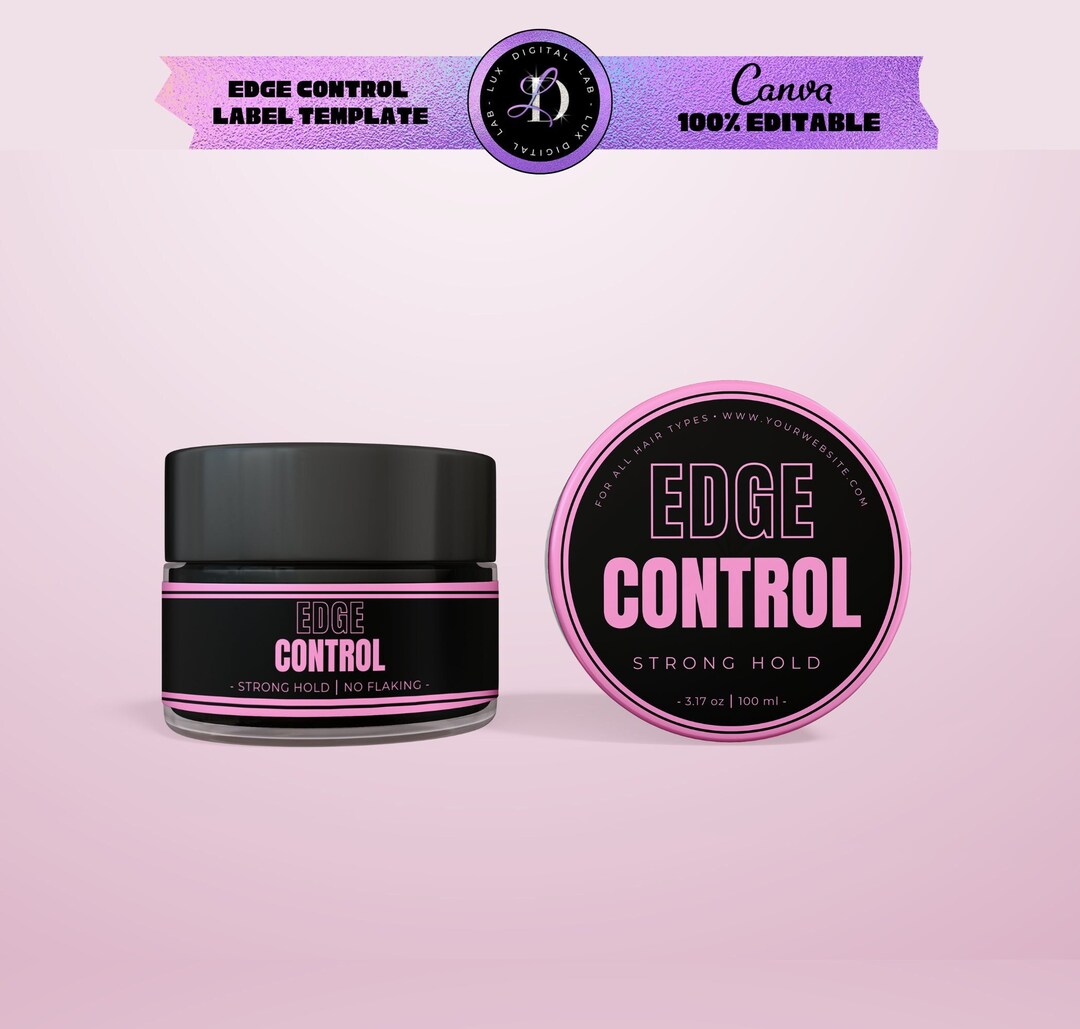 EDGE CONTROL Label Template - Etsy