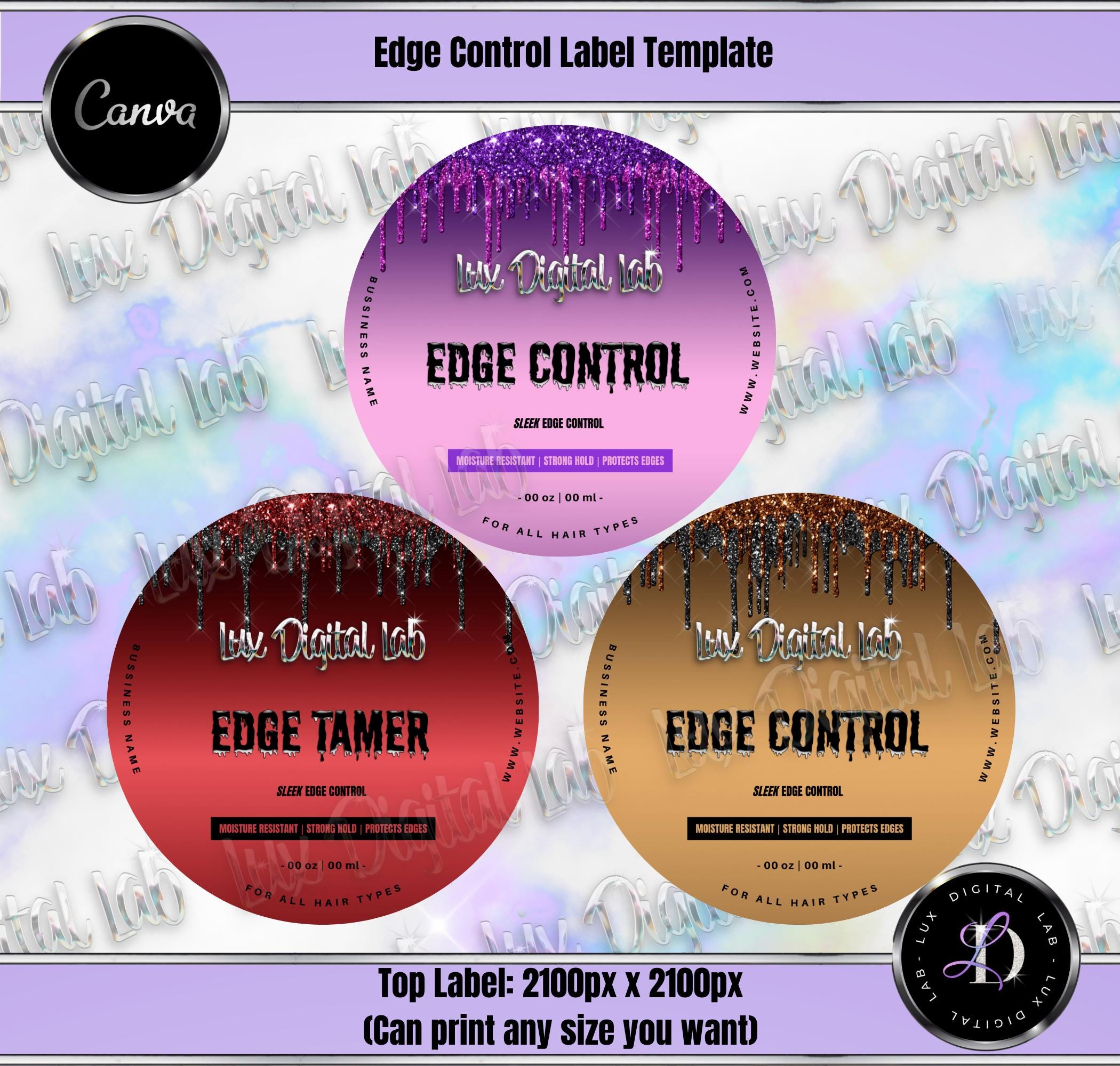 Double Drip Edge Control Label Template - Etsy