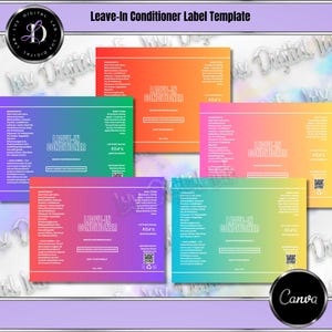 40 Colorful Gradient Product Label Templates Set - Etsy