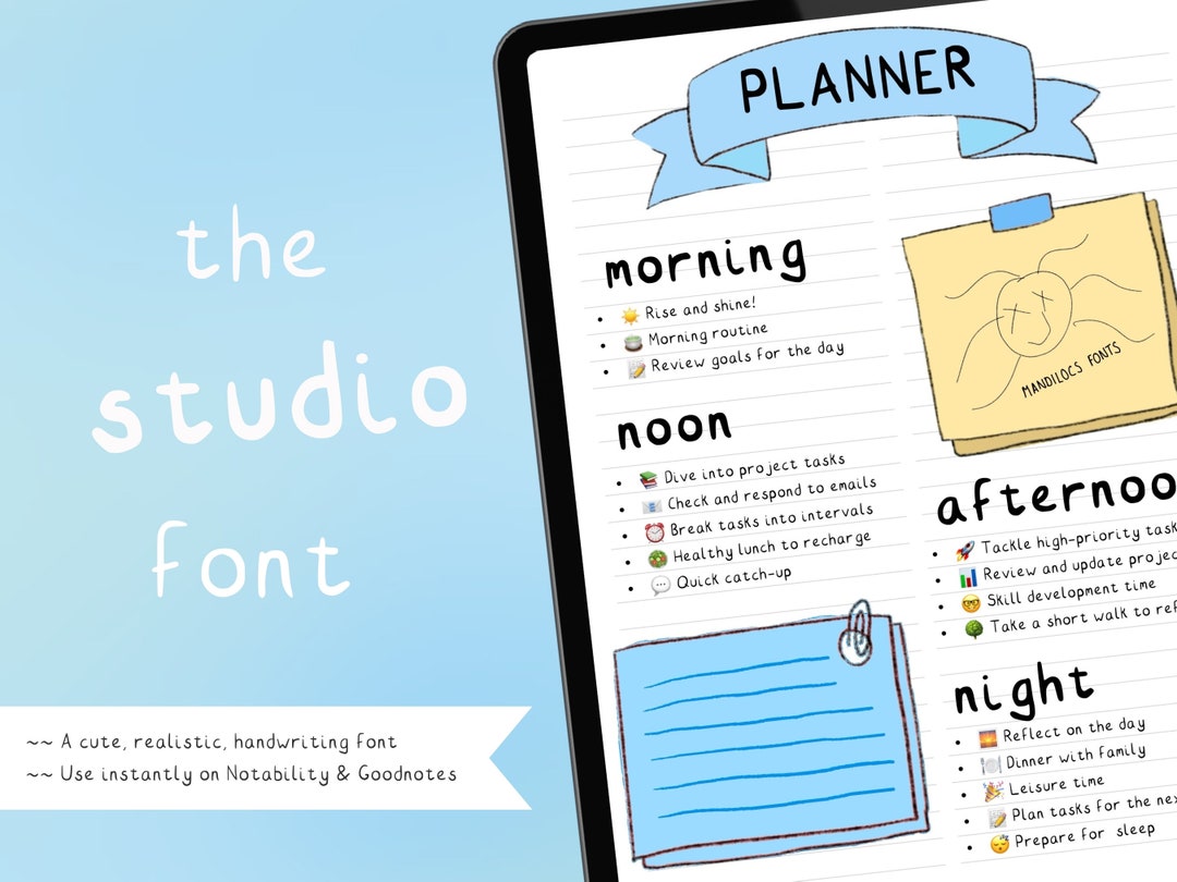 Studio Font Bundle | Four Cute and Realistic Handwritten Fonts, Ideal ...