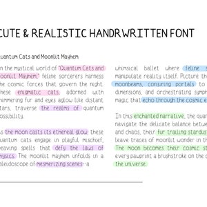 Doodle Font Bundle Six Cute and Realistic Handwritten Fonts, Ideal for ...