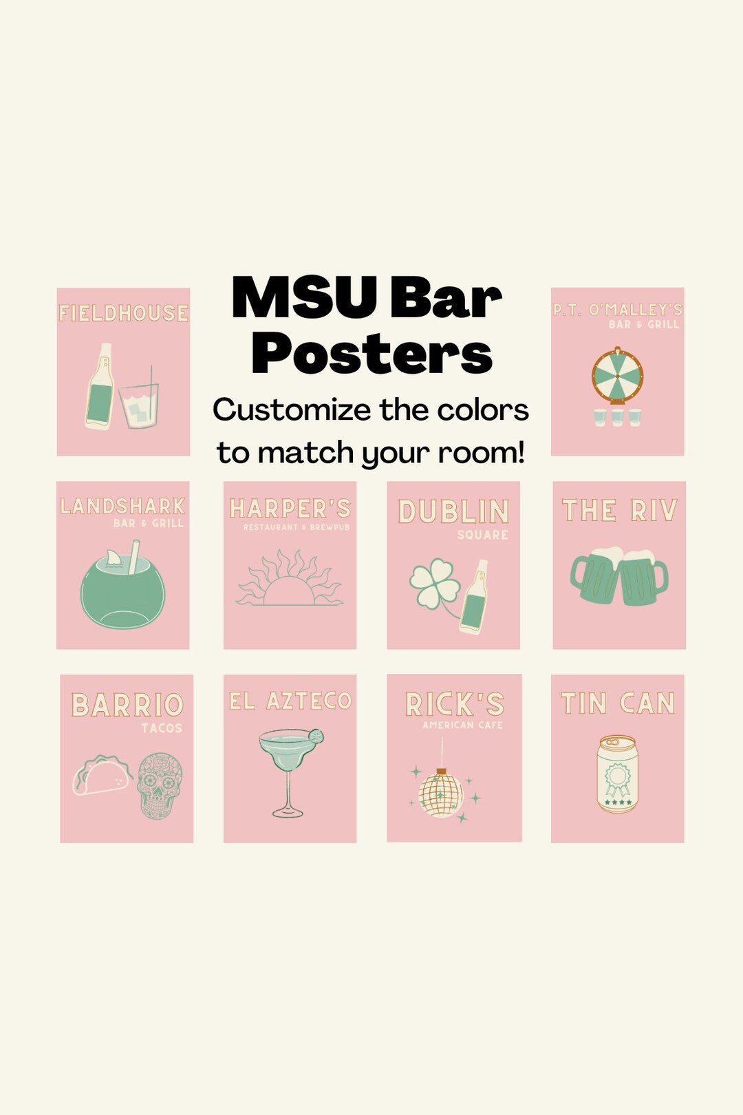 Michigan State Bar Posters - Etsy