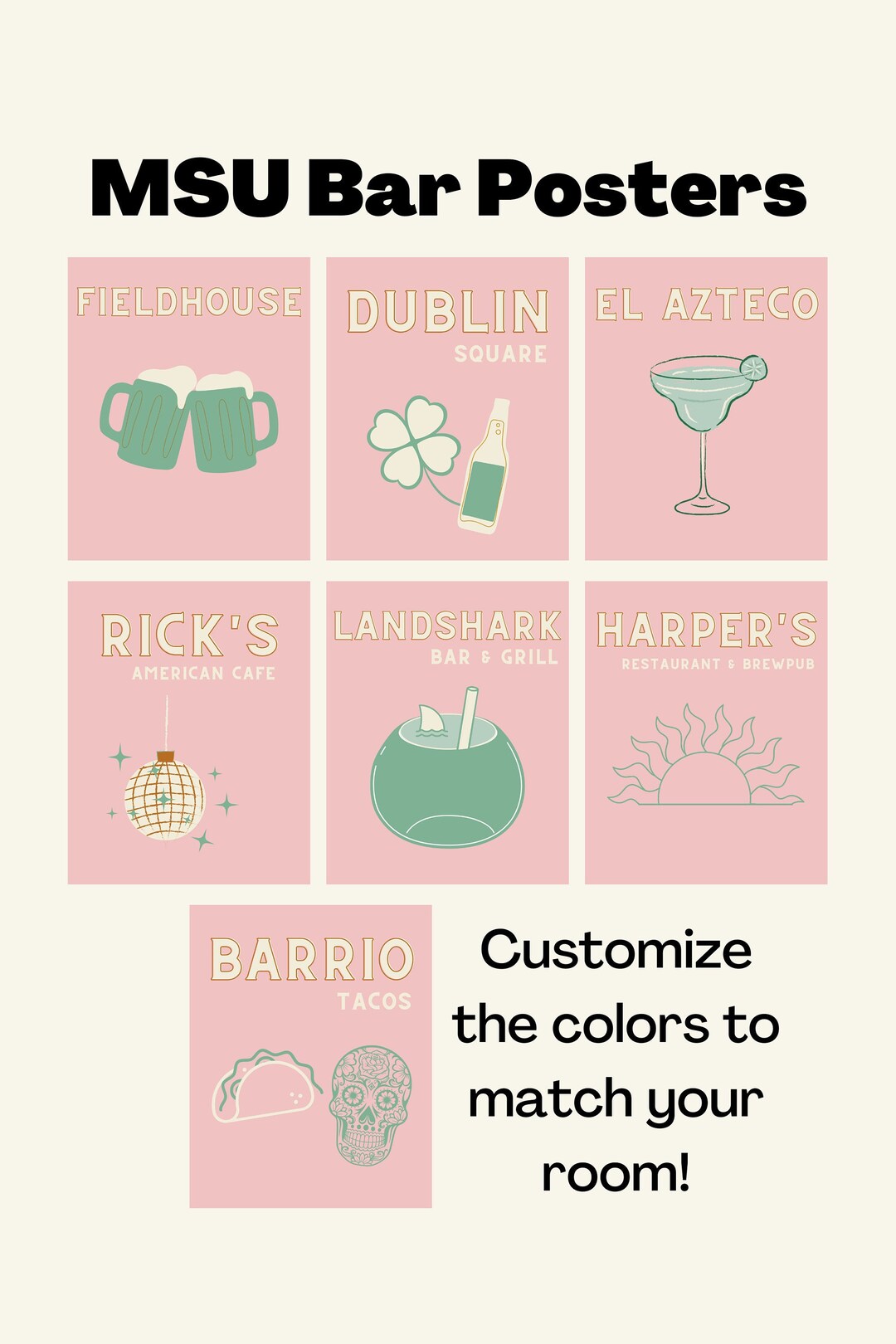 Michigan State Bar Posters - Etsy