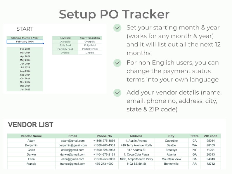 Purchase Order Tracker Spreadsheet | Track Orders, Deliveries ...