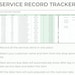 Periodic Service Record Tracker | Client Tracker | Maintenance Tracker ...