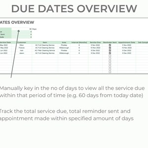 Periodic Service Record Tracker | Client Tracker | Maintenance Tracker ...