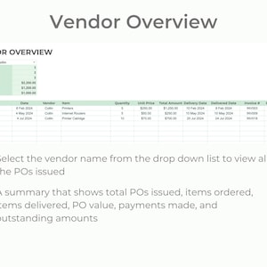 Purchase Order Tracker Spreadsheet | Track Orders, Deliveries ...