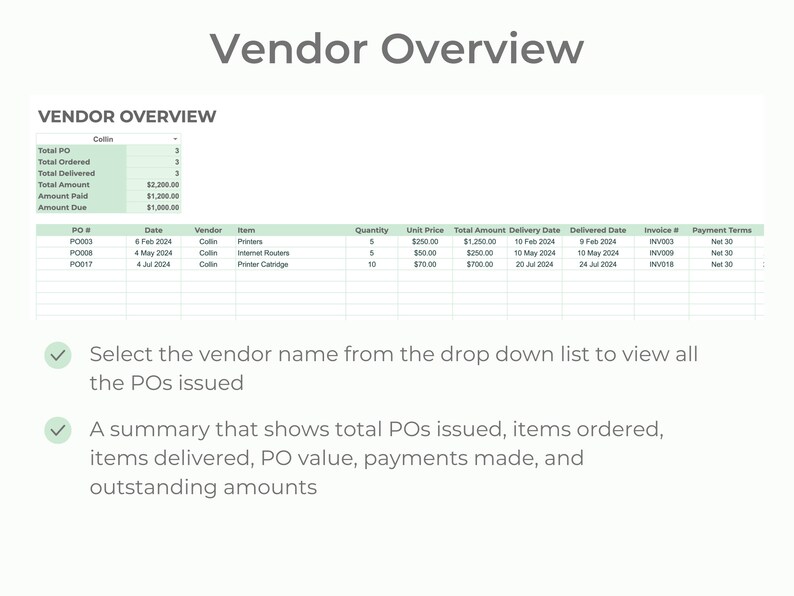 Purchase Order Tracker for Small Business – Track Delivery & Payments ...