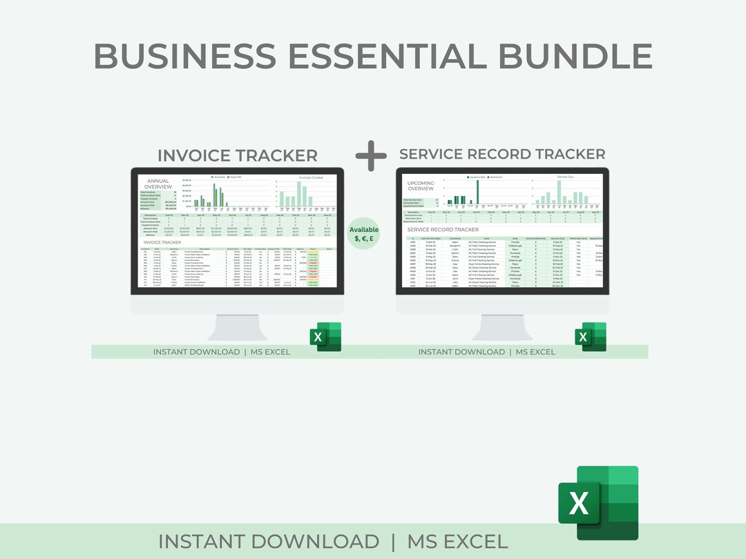 Small Business Essential Bundle | Invoice Tracker | Customer Service ...