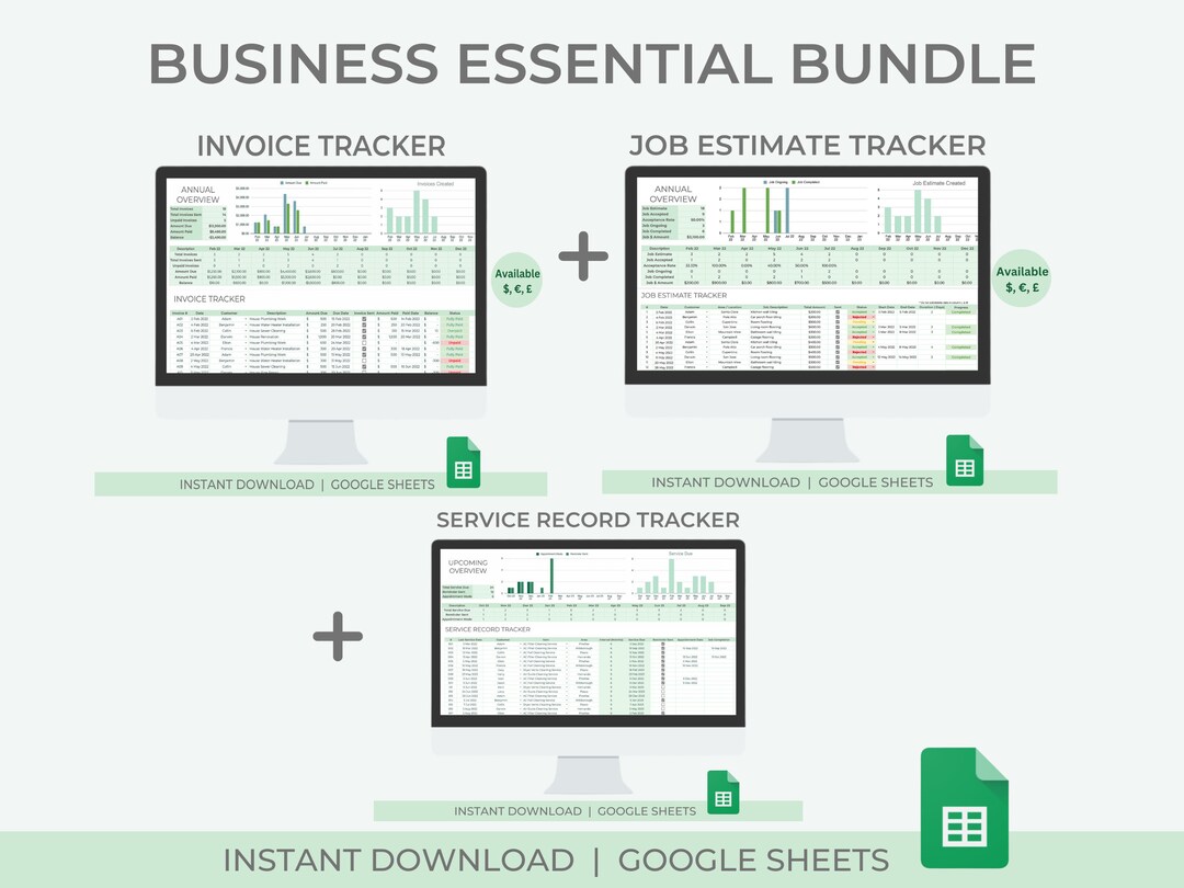 Small Business Essential | Invoice Tracker | Job Estimate Tracker ...