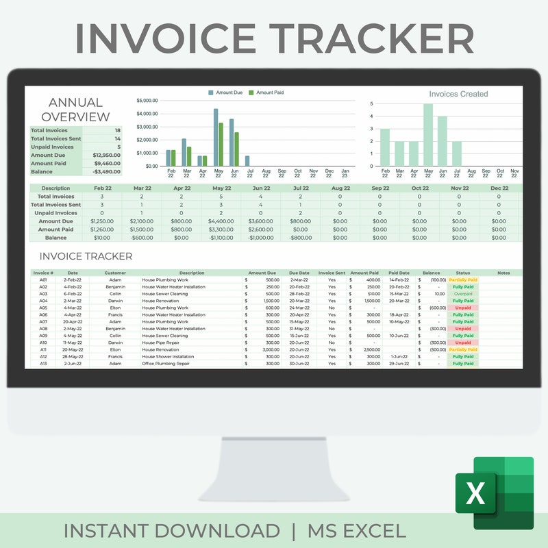 Invoice Template' - Etsy